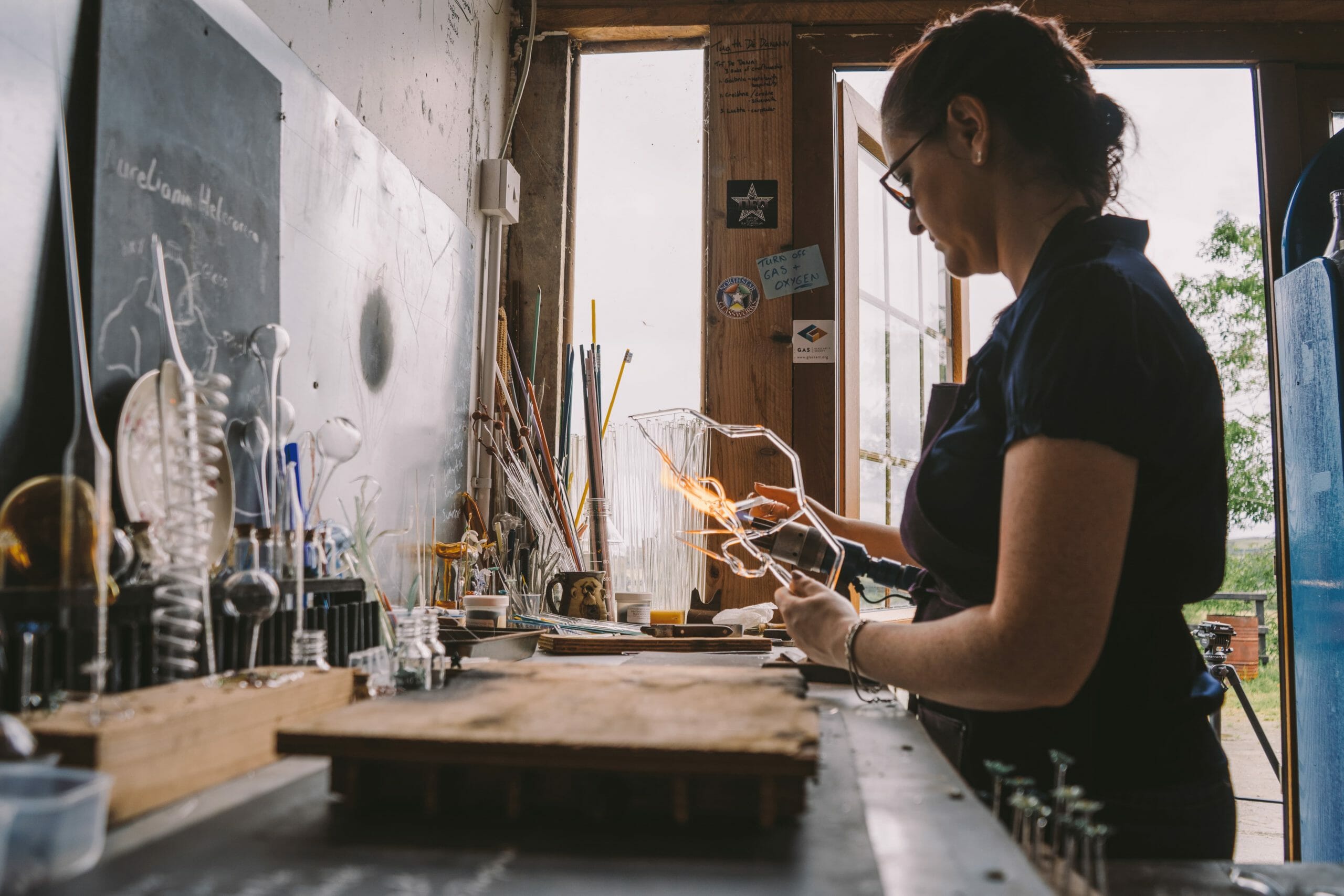 Glass Display by Artist Emma Bourke - Irish Heritage Trust